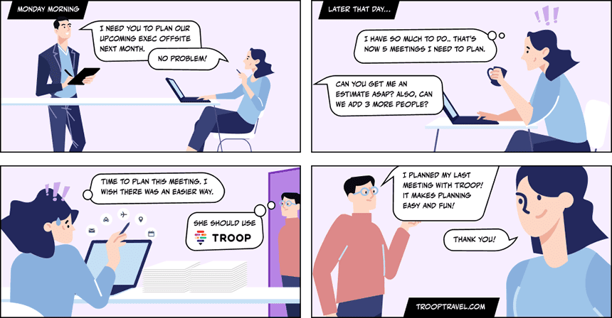 How TROOP Helps Executive Assistants Plan In-Person Meetings
